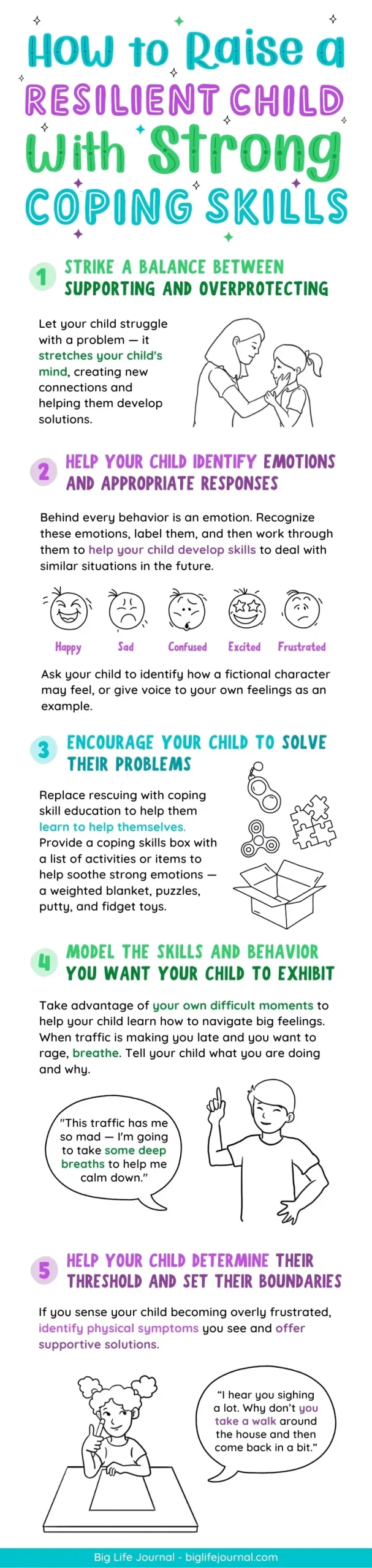 How To Raise Resilient Child With Strong Coping Skills (Infographic ...